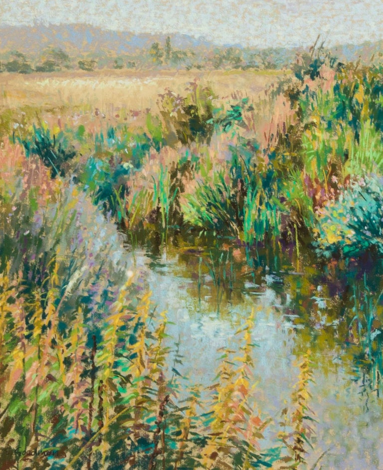 Sheila Goodman - Sheila Goodman - circa 1992 Pastel, Meadow Stream For ...