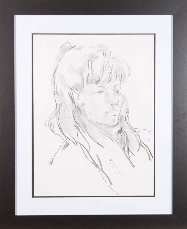 Peter Collins ARCA - Peter Collins ARCA - Framed 20th Century Charcoal ...