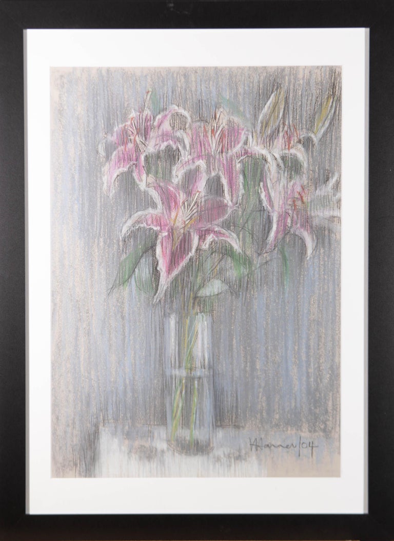 Val Hamer - Val Hamer - 2004 Pastel, Lily Flowers For Sale at 1stDibs