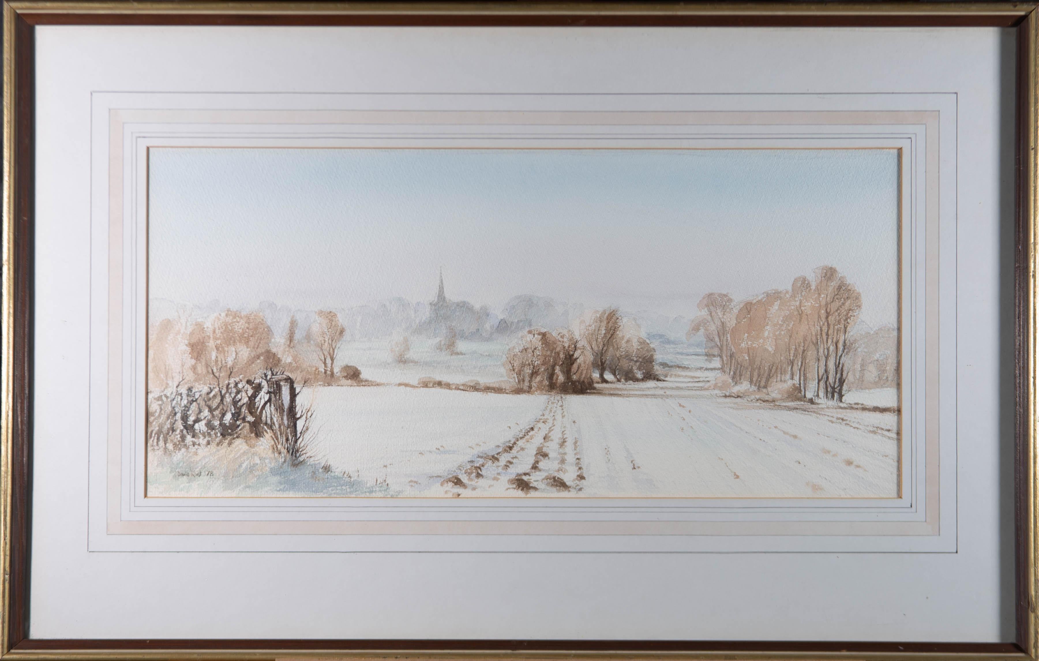 David Rust - David Rust - Signed and Framed 1978 Watercolour, Winter ...