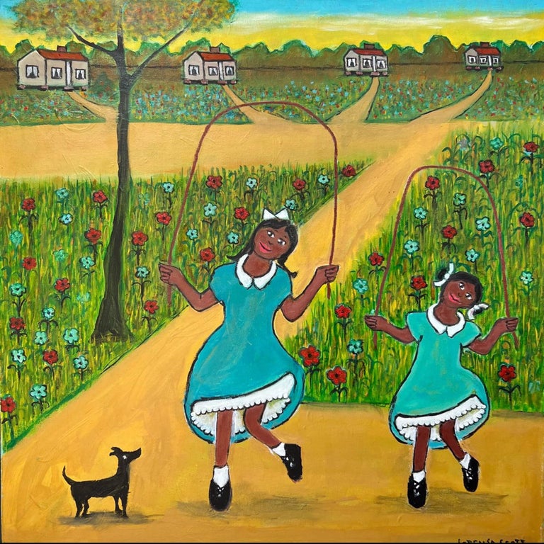 Lorenzo Scott - Sisters Jumping Rope For Sale at 1stDibs