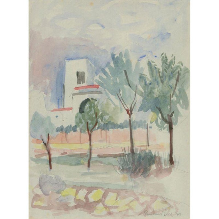 Emmanuel Levy - Emmanuel Levy (1900-1986) - 1975 Watercolour ...