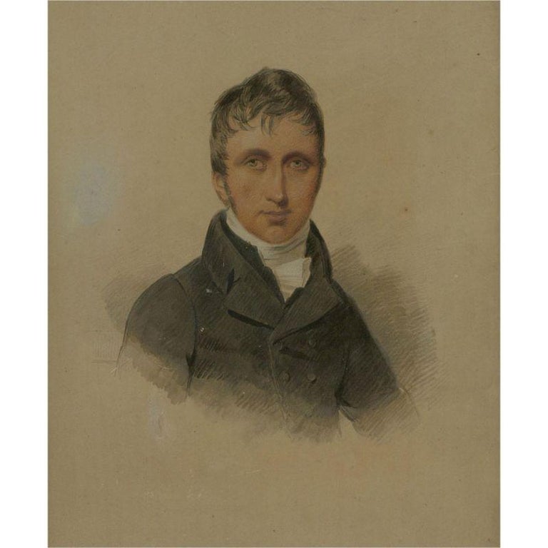 Unknown - Early 19th Century Watercolour - Regency Portrait For Sale at ...