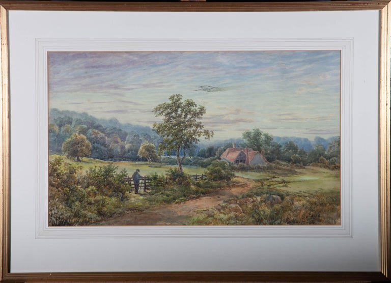 Attrib. Henry J. Stannard (1844-1920) - Watercolour, English Sunset For ...