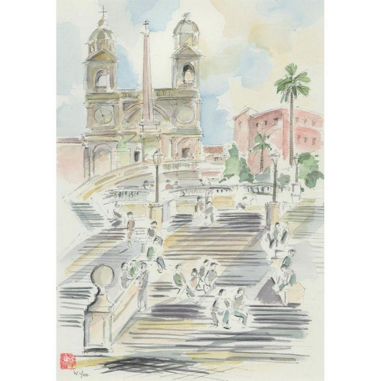 Wendy Yeo - Wendy Yeo - Contemporary Watercolour, Spanish Steps, Rome ...