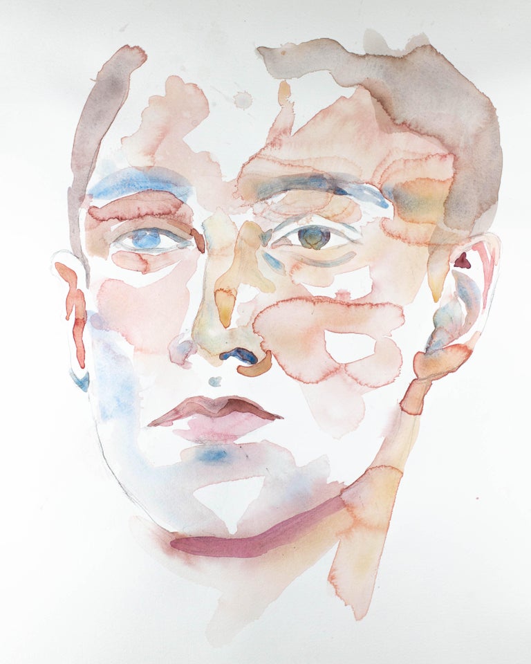 Elizabeth Becker - Distant, Original Contemporary Figurative Watercolor ...
