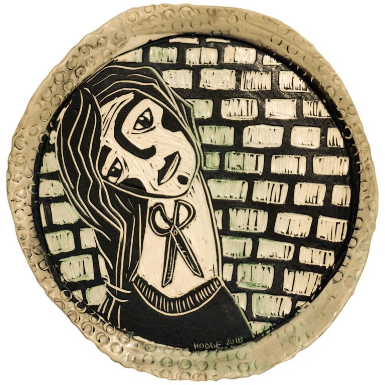 Alex Hodge - Chin Up, Carved porcelain For Sale at 1stDibs