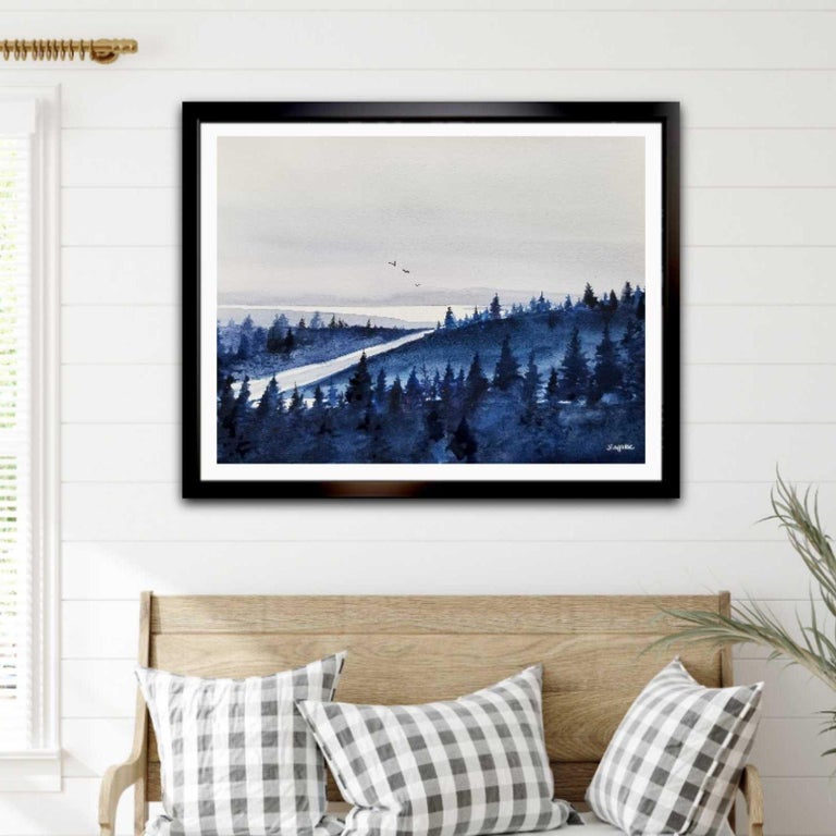 Jim Lagasse – The Land of Blue, Gemälde, Aquarell auf Aquarellpapier im ...