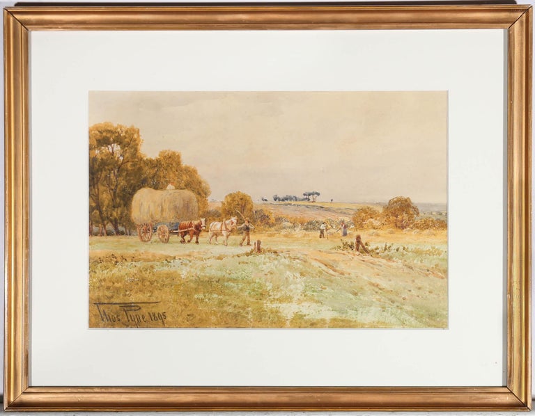 Thomas Pyne RI - Thomas Pyne RI (1843-1935) - Framed 1895 Watercolour ...