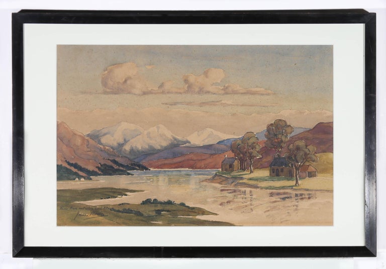 James Ritchie - James Ritchie - 1956 Watercolour, River Awe Entering ...