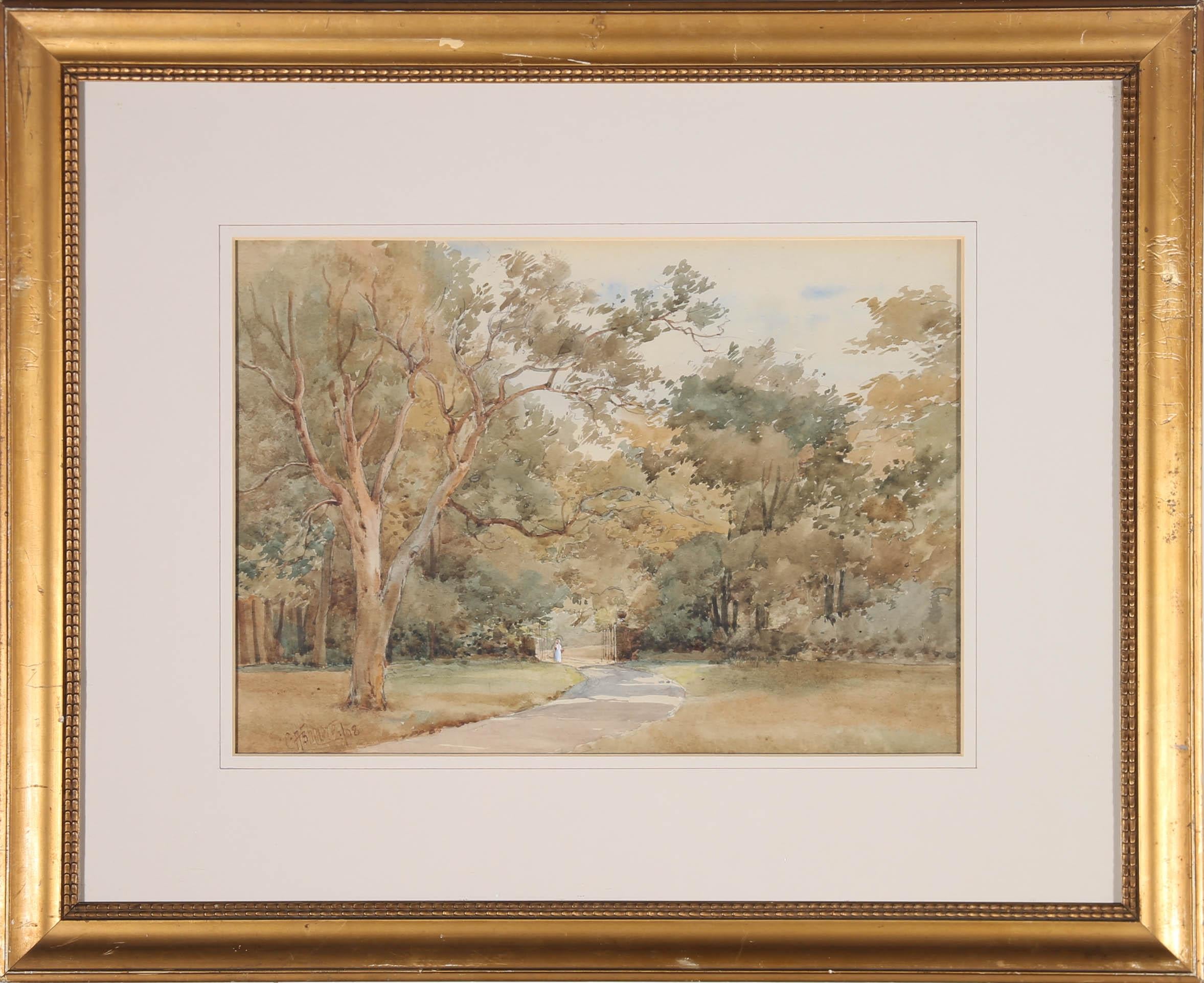 Charles Ashmore - Charles Ashmore (1851-1925) - Framed 1908 Watercolour ...