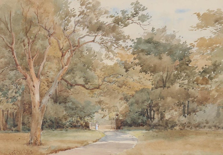 Charles Ashmore - Charles Ashmore (1851-1925) - Framed 1908 Watercolour ...