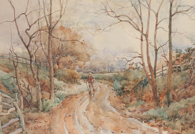 Charles Ashmore - Charles Ashmore (1851-1925) - Framed 1910 Watercolour ...