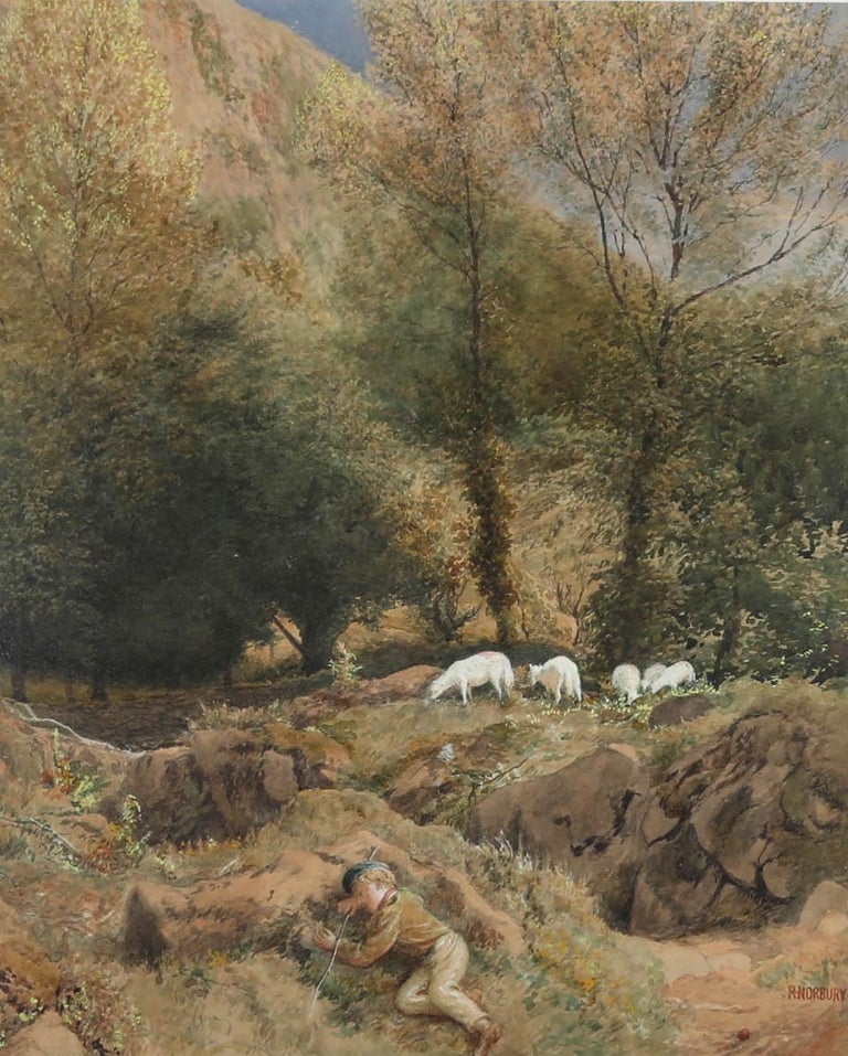 Richard Norbury - Richard Norbury (1815-1886) - Watercolour, Dreaming ...