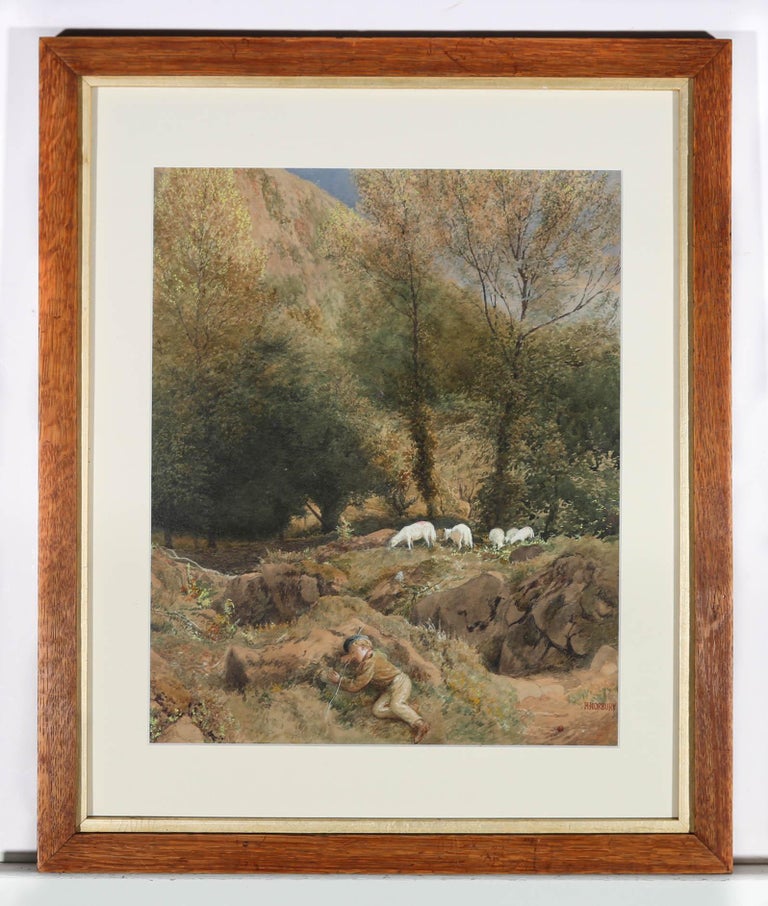 Richard Norbury - Richard Norbury (1815-1886) - Watercolour, Dreaming ...