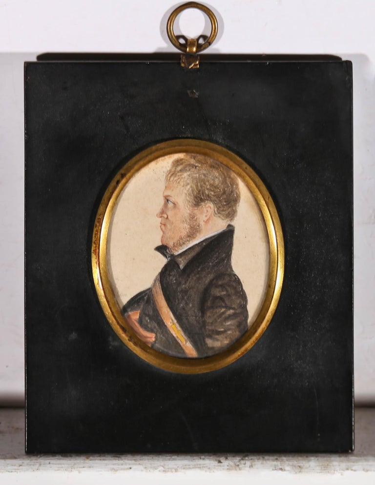 Unknown - Regency Era Watercolour Miniature Portrait - The Grumpy ...