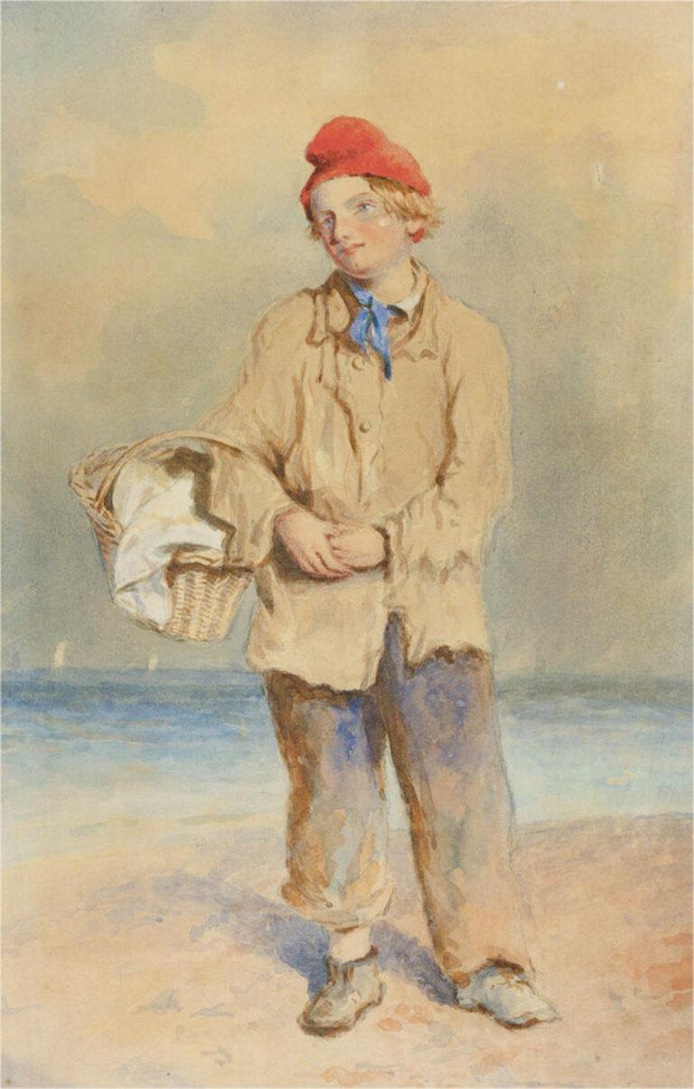Unknown - 1862 Watercolour - Brighton Boy For Sale at 1stDibs