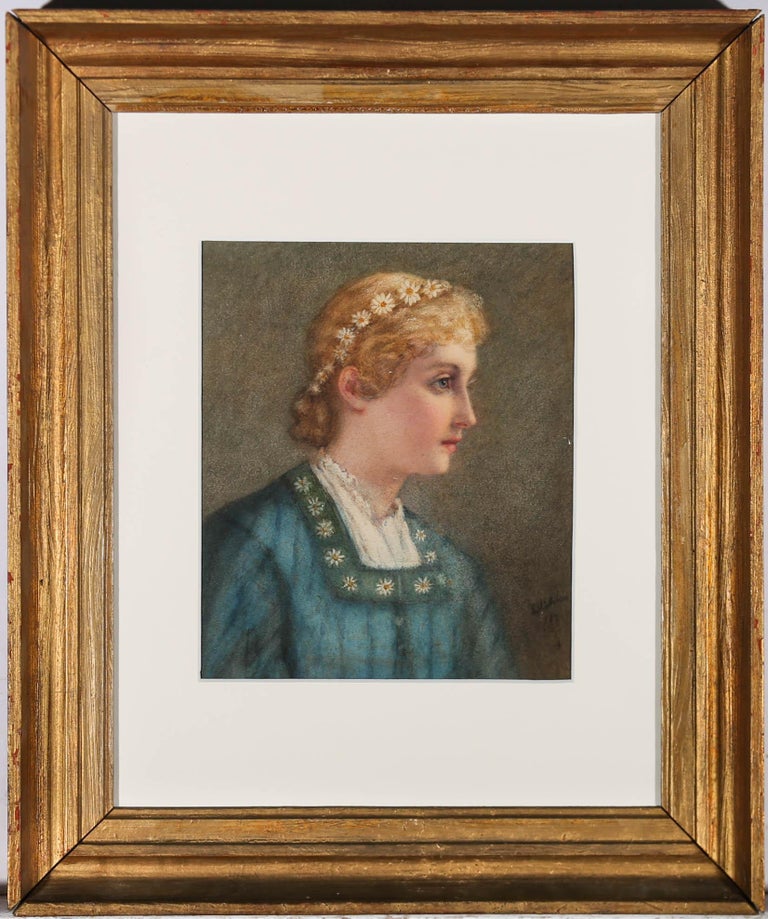 Sophie Hobson - Sophie Hobson (fl.1880-1887) - 1882 Watercolour, Daisy ...