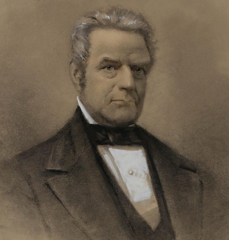 R. Falk - R. Falk - American School 19th Century Charcoal Drawing ...