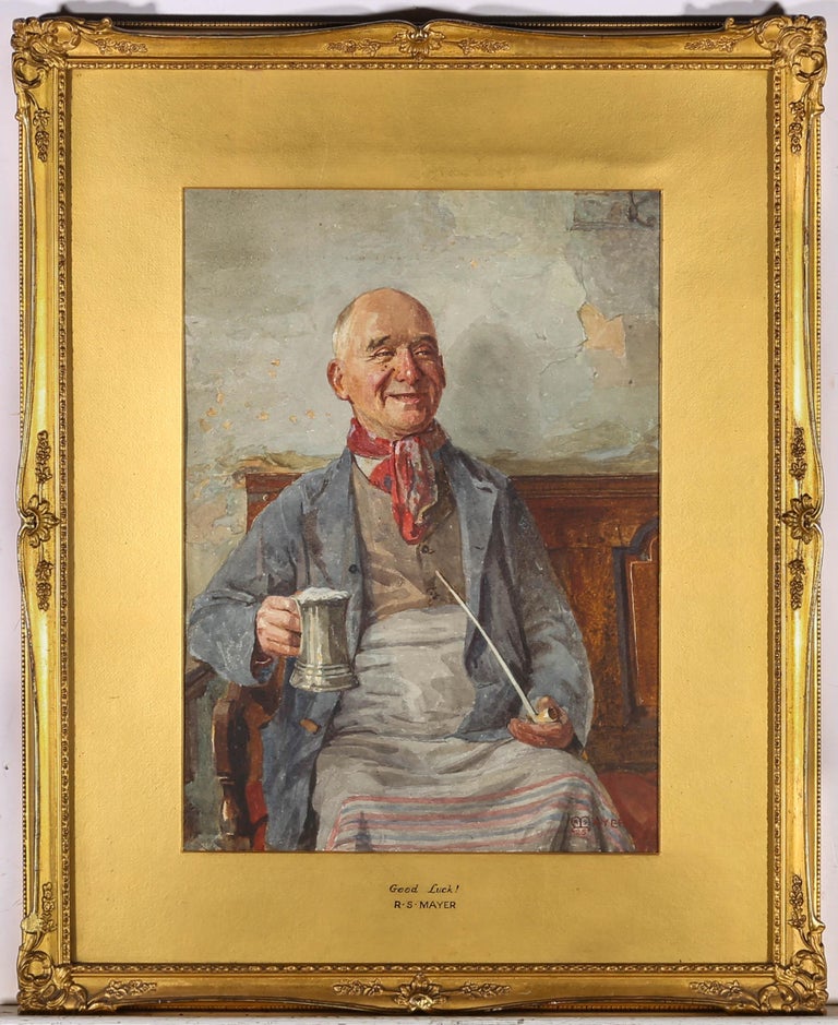 R. O.D - R. S. Mayer (fl.1911-1930) - 1925 Watercolour, Good Luck! For ...
