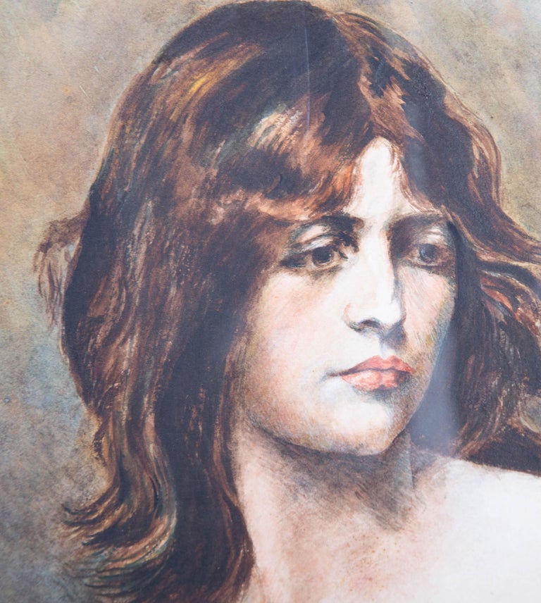 Unknown - Turn of the Century Watercolour - Pre-Raphaelite Beauty For ...