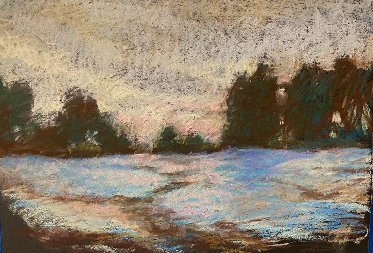 Nanci Erskine - Snow Melt, Drawing, Pastels on Paper For Sale at 1stDibs