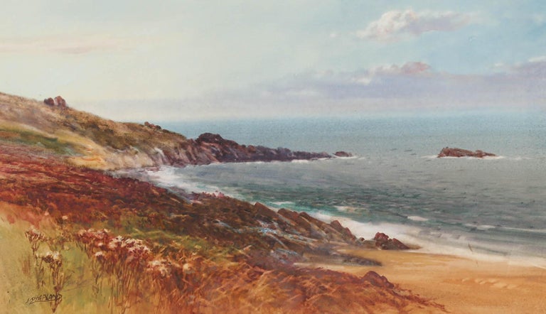 John Shapland - John Shapland (1865-1929) - Watercolour, On The Coast ...
