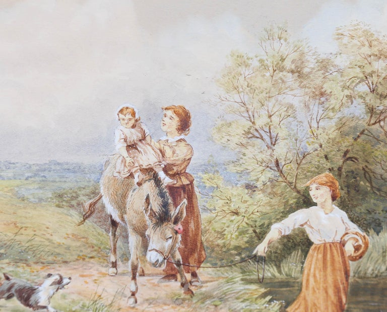 H. Murray - H. Murray - Early 20th Century Watercolour, Donkey by the ...