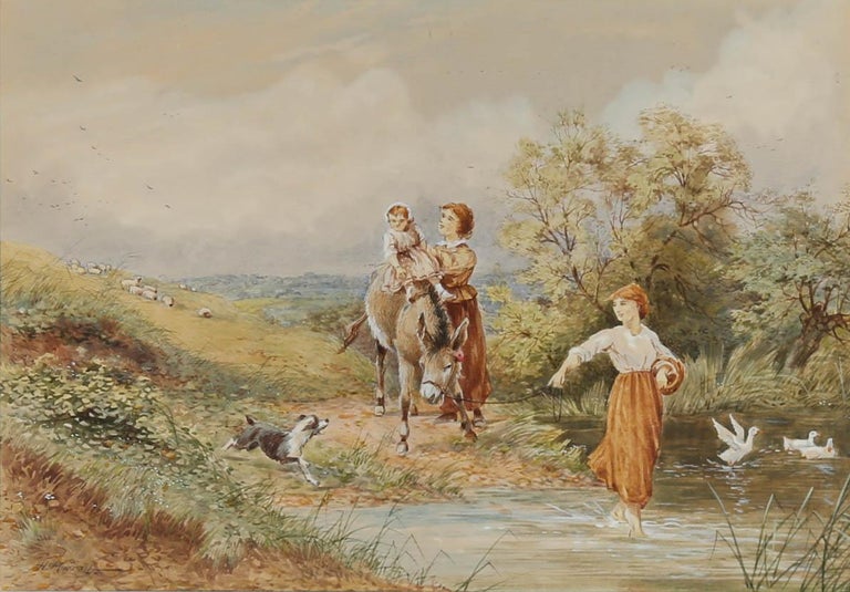 H. Murray - H. Murray - Early 20th Century Watercolour, Donkey by the ...