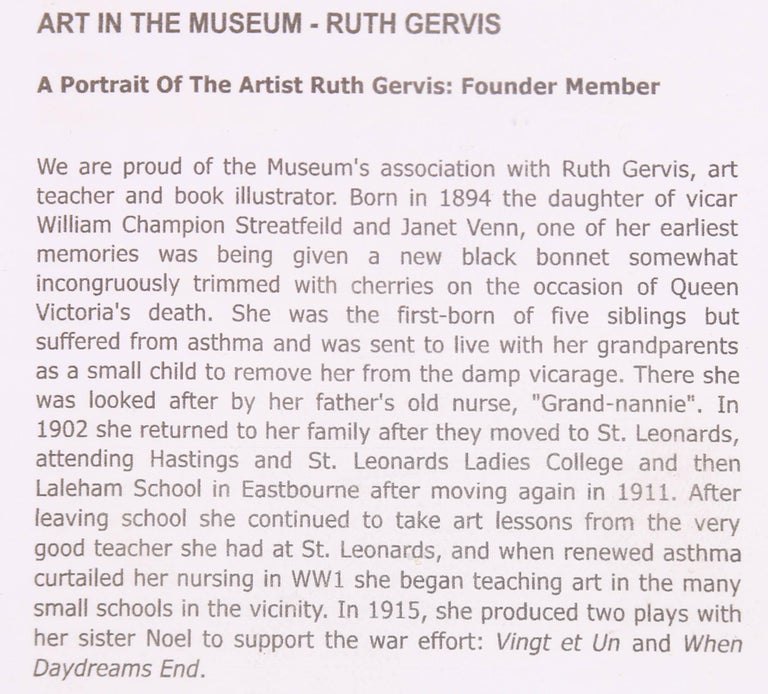 Ruth Gervis - Ruth Gervis (1894-1988) - Mid 20th Century Watercolour ...