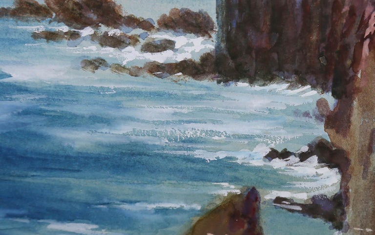 Ray Hardy - Ray Hardy - Framed Mid 20th Century Watercolour, Land's End ...