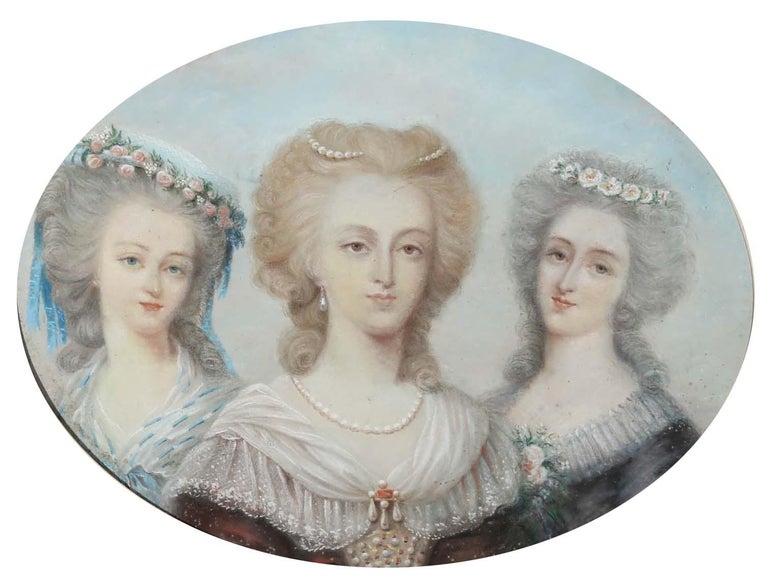 Unknown - 20th Century Pastel - Regency Beauties For Sale at 1stDibs