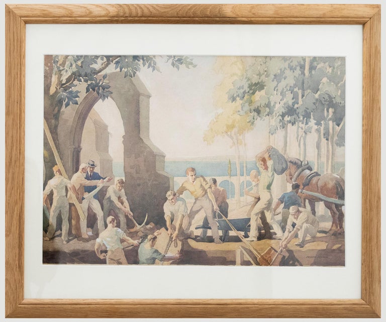 Joseph Milner – Joseph Milner (1888-1969) – Aquarell des frühen 20 ...