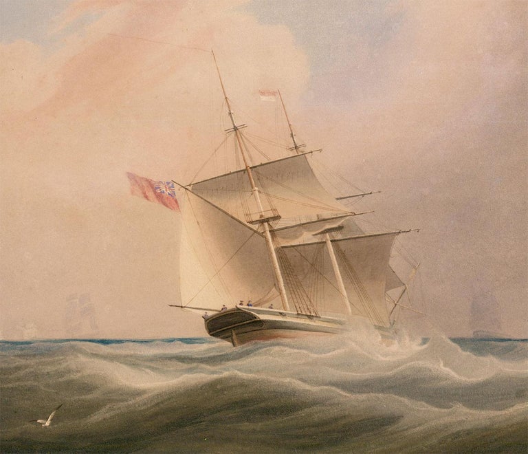 Unknown - Mid 19th Century Watercolour - British Sailing Ship For Sale ...