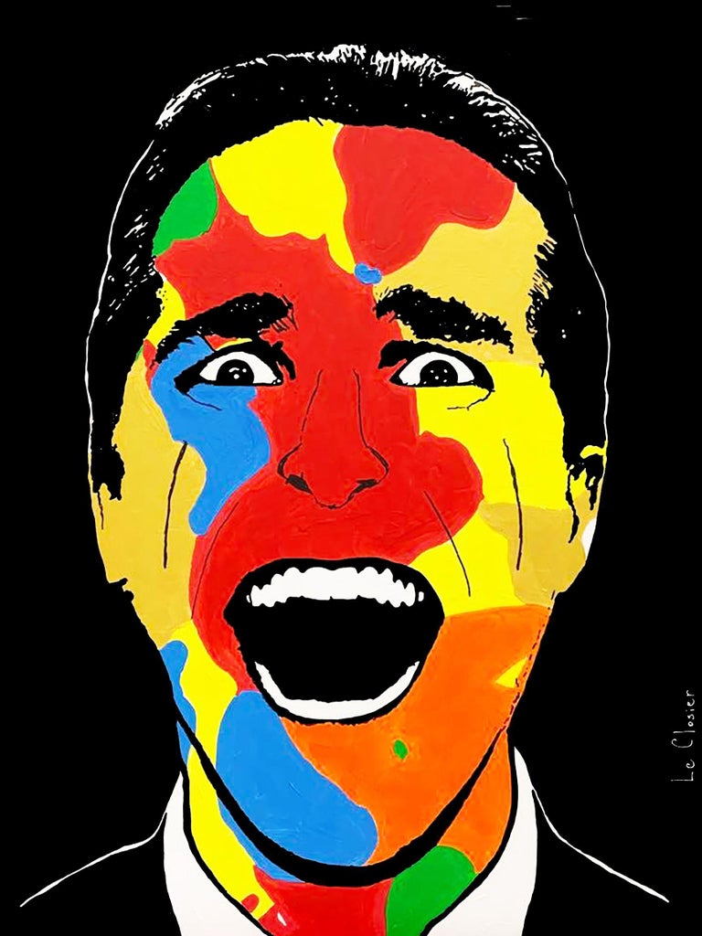 Philippe Colpaert (Le Closier) - AMERICAN PSYCHO, Painting, Acrylic on ...