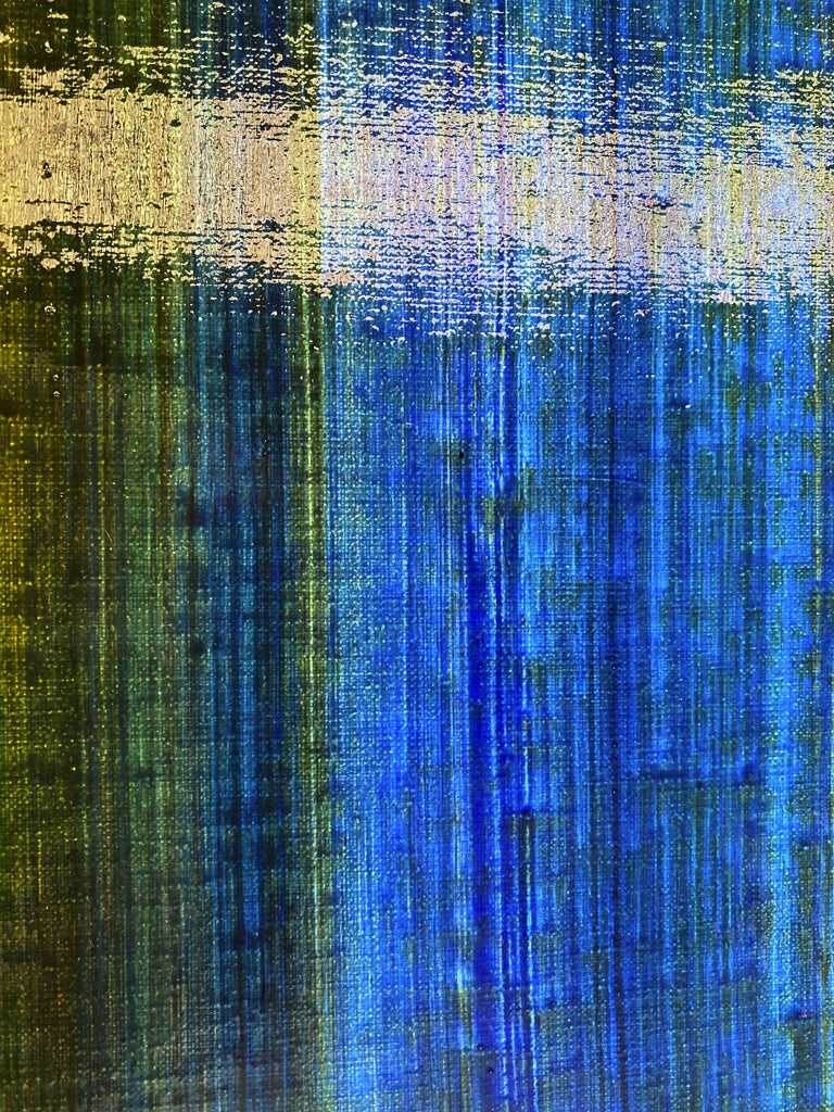 Cintia García - Yellow Blue Clash, Painting, Acrylic on Canvas For Sale ...