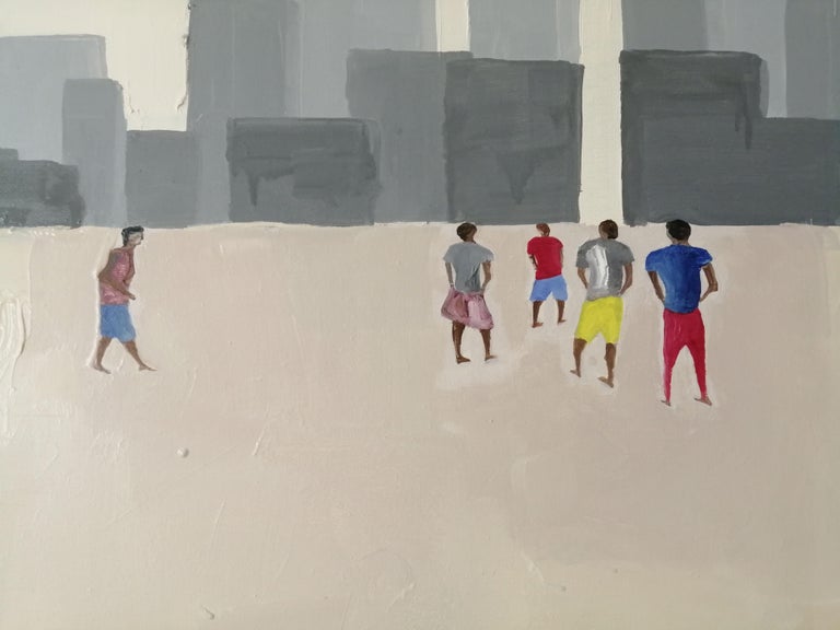 MARIUSZ MAKULA - Friends, Painting, Oil on Canvas For Sale at 1stDibs