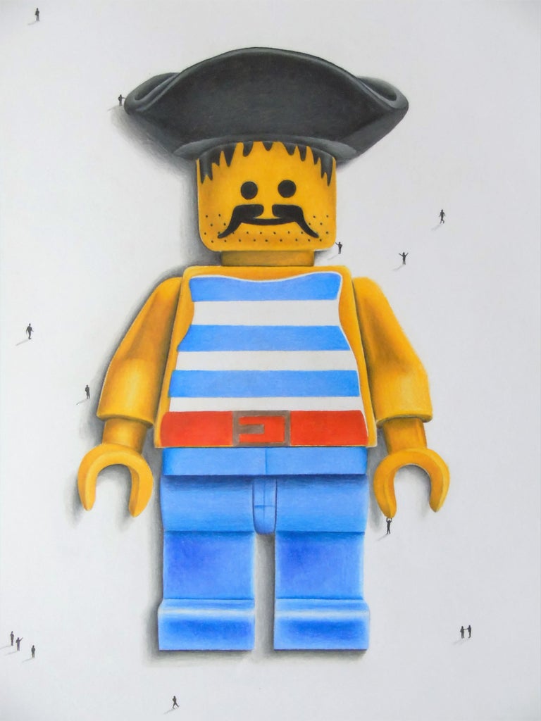 Daniel Shipton - Lego Man, Drawing, Pencil/Colored Pencil on Paper For ...