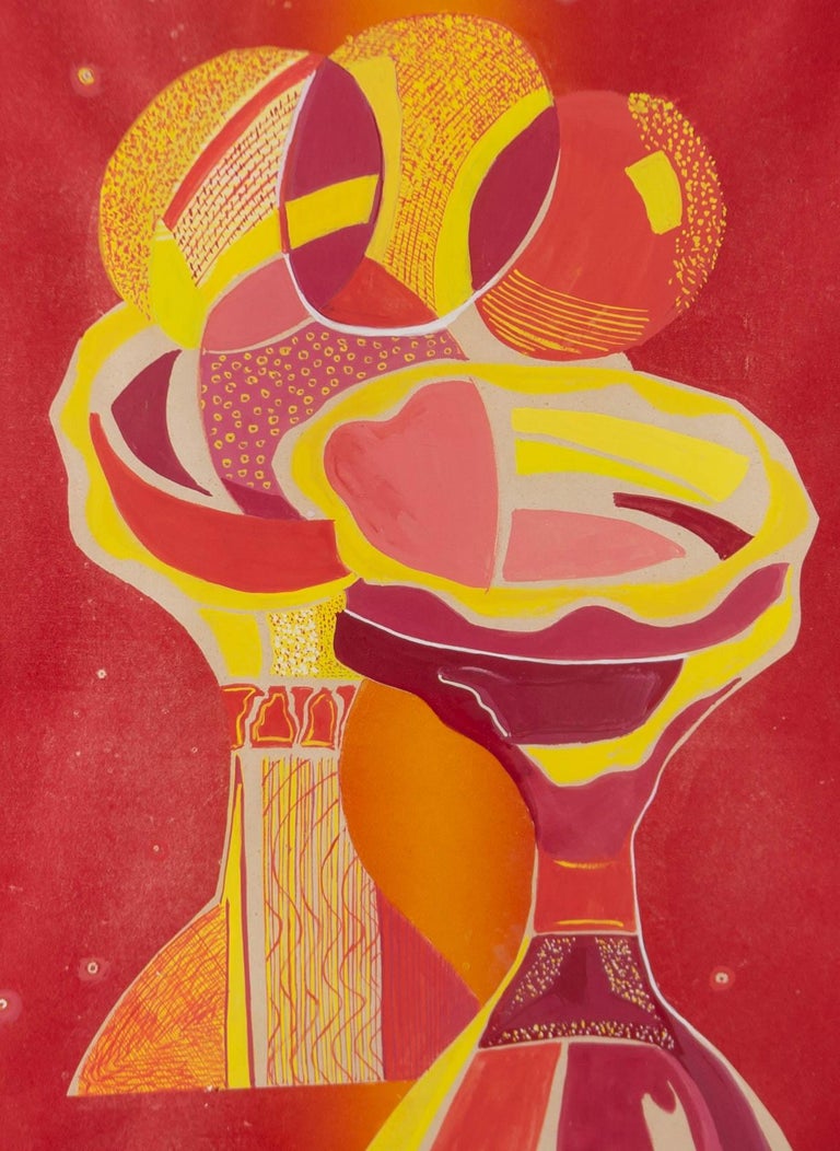Unknown - Susan Paine - 20th Century Gouache, Abstract Still Life at ...