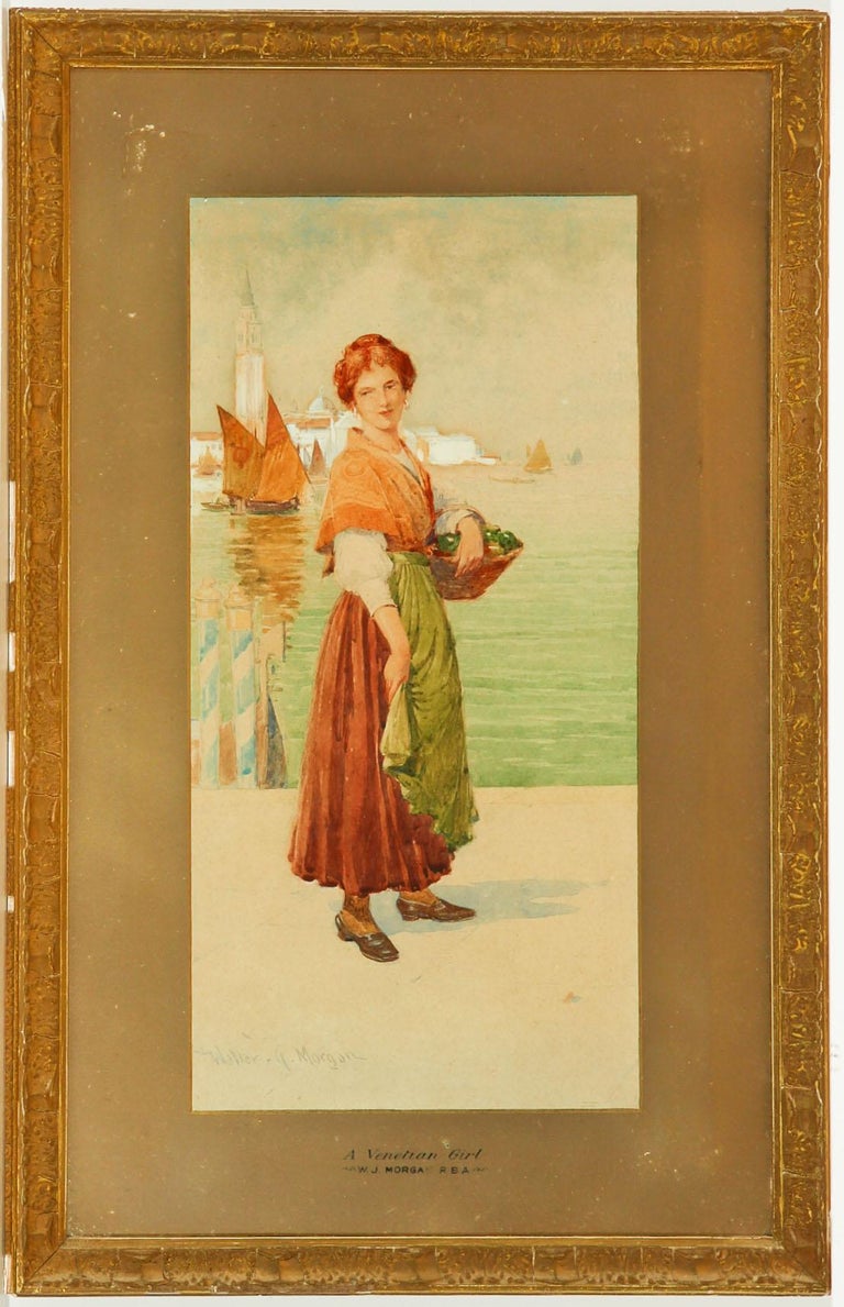 Unknown - Walter Jenks Morgan (1847-1924)- Signed Gitl Framed ...