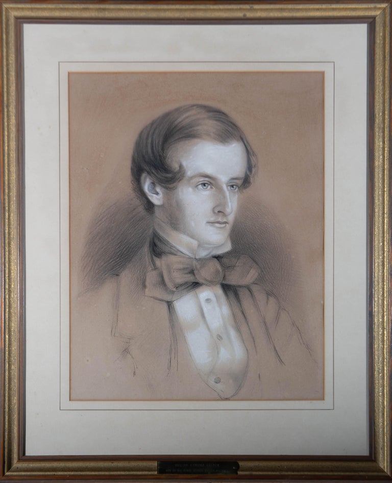Unknown - Mid 19th Century Charcoal Drawing - Portrait of William ...