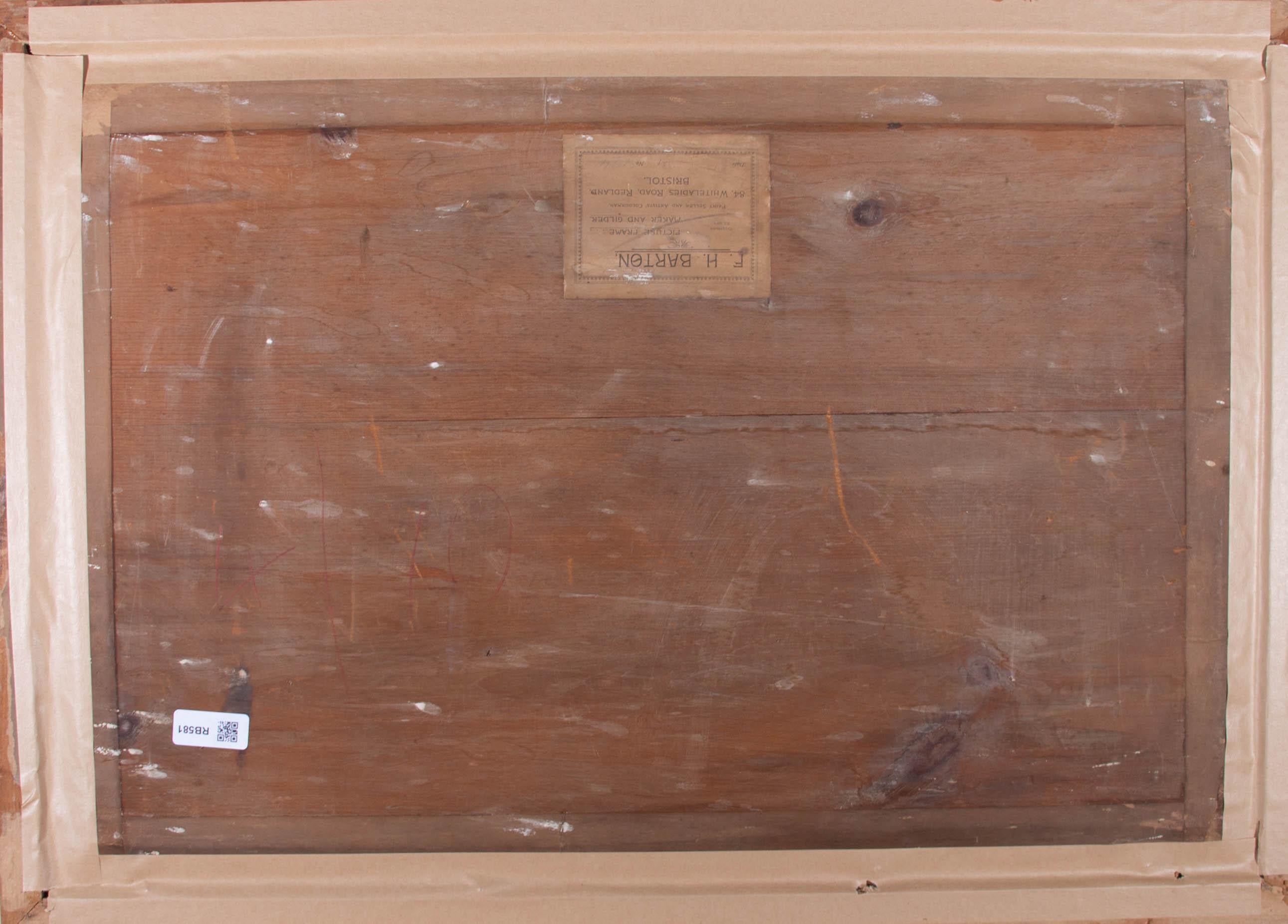 A. Handcock - A. Handcock - 1902 Watercolour, Estuary Through the Gorge ...