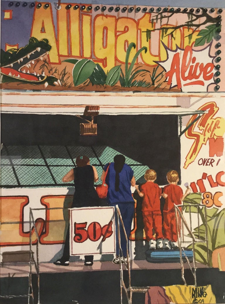 Mike King - At the Fair, Painting, Watercolor on Watercolor Paper For ...