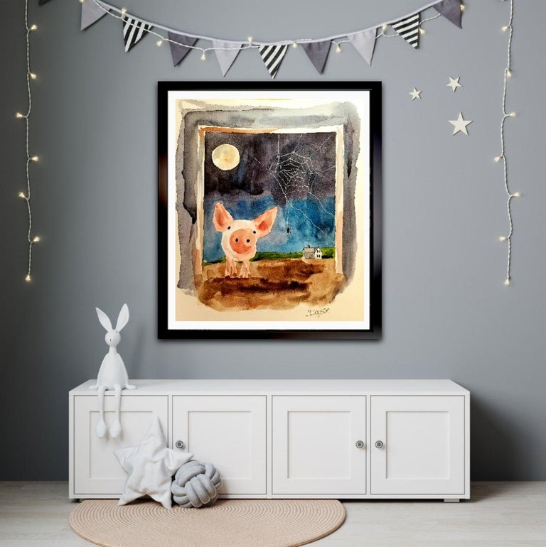 Jim Lagasse - That Pig, Painting, Watercolor on Watercolor Paper For ...