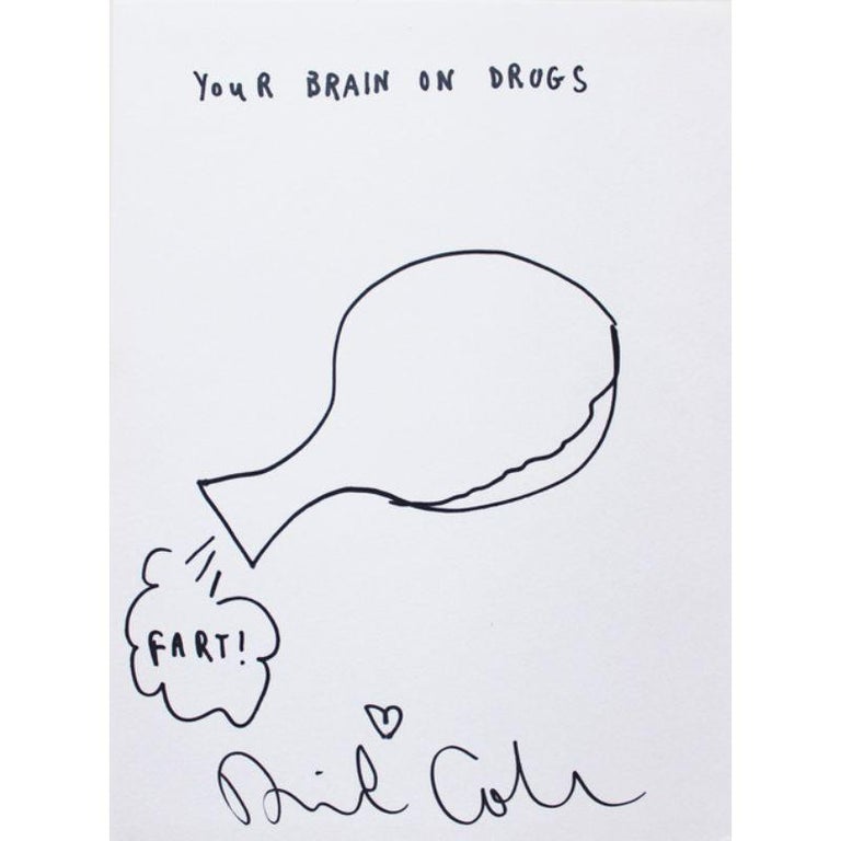 Dan Colen - Untitled drawing (Your Brain on Drugs) For Sale at 1stDibs ...