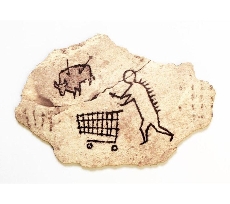 Banksy - Peckham Rock Wooden postcard framed For Sale at 1stDibs