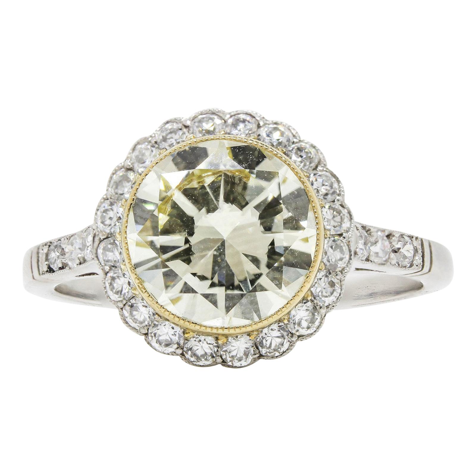 Cartier 3.05 Carat Round Brilliant Diamond Engagement Ring at 1stDibs ...