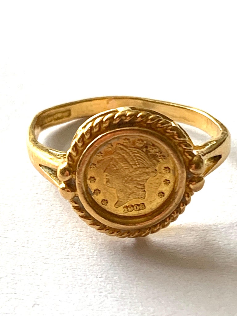 22ct 916 Gold Ring Fully Hallmarked, 1988 For Sale at 1stDibs
