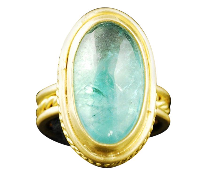 Triple Golden Beryl Ring For Sale at 1stDibs