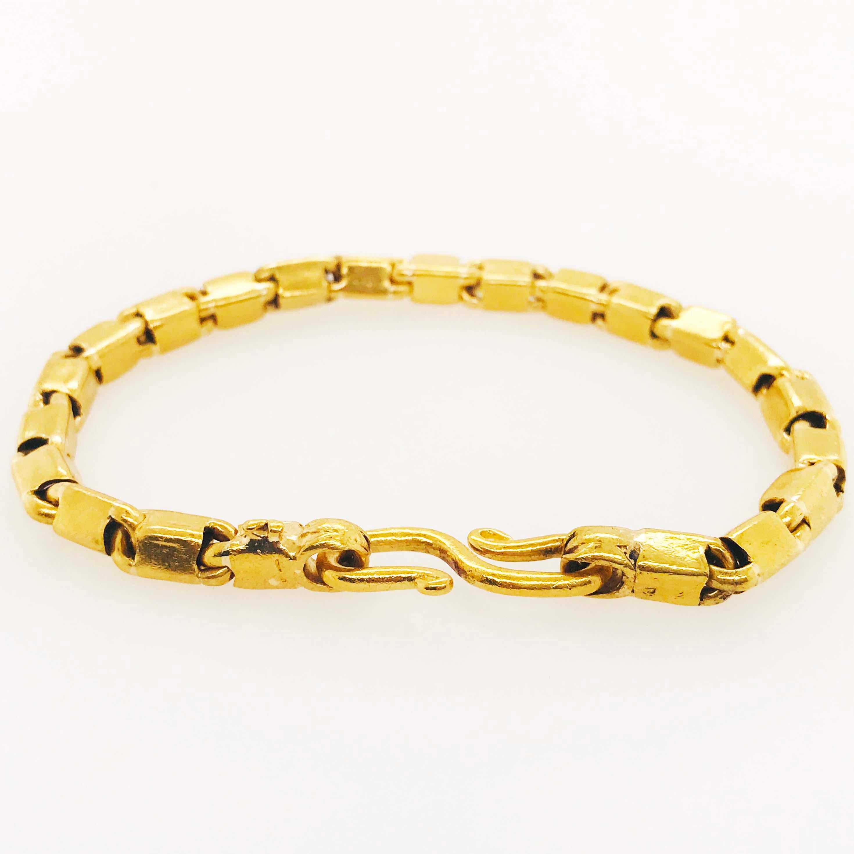 22k Baht Chain Bracelet Extra Large XL Long Thick 22 Karat Pure Gold ...